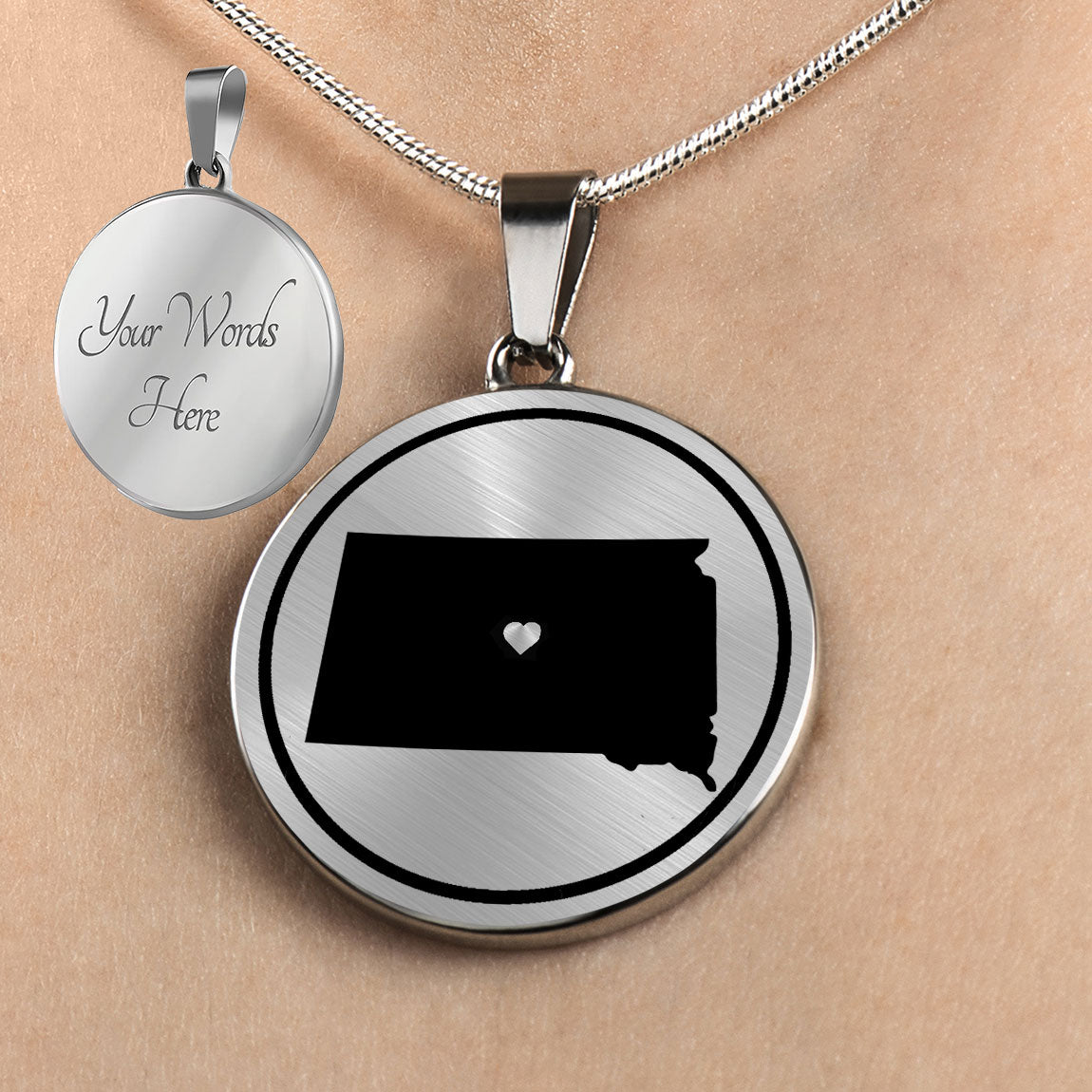 Personalized North Dakota State Necklaces – Elephantsity
