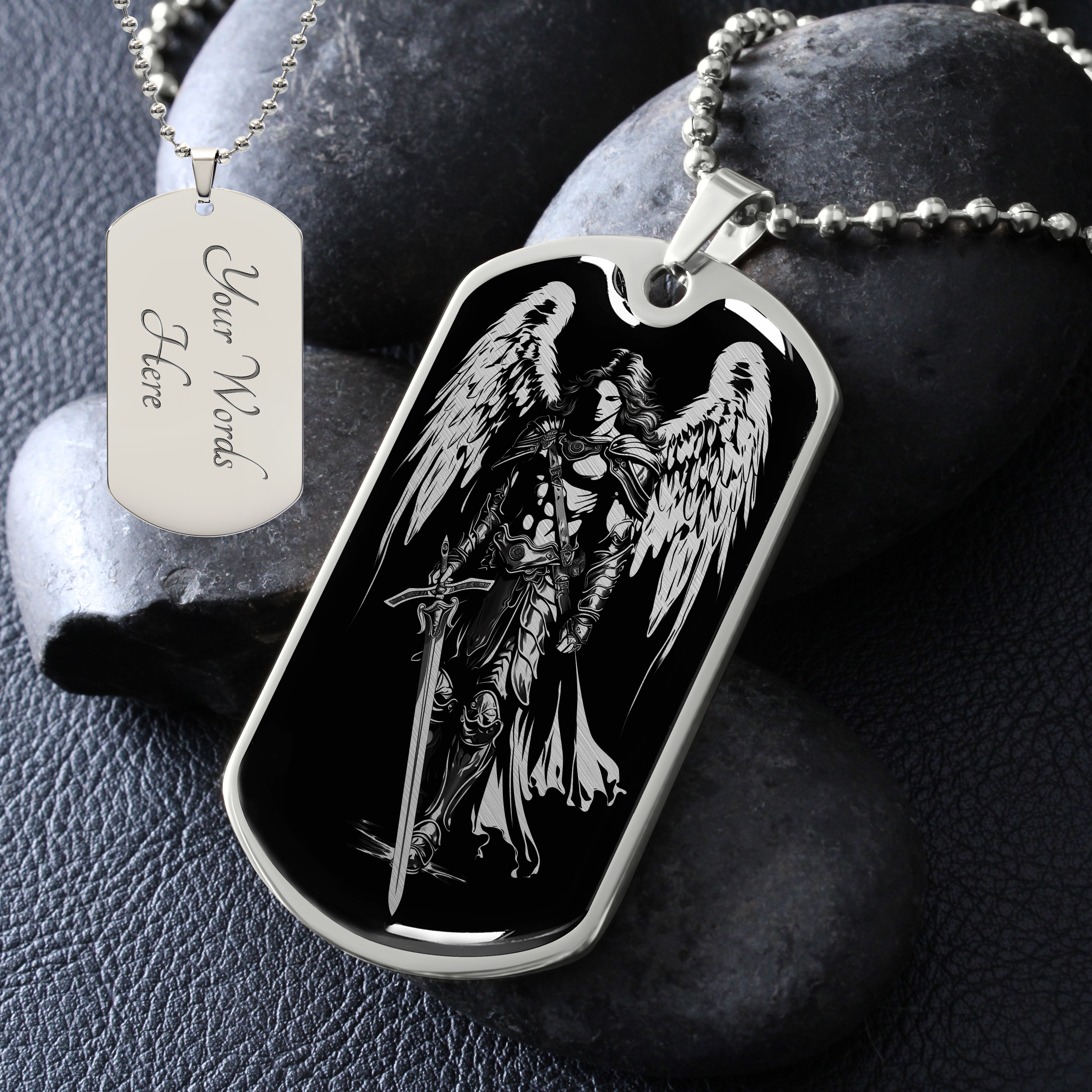 Custom St. Michael The Archangel Men's Necklace – Elephantsity