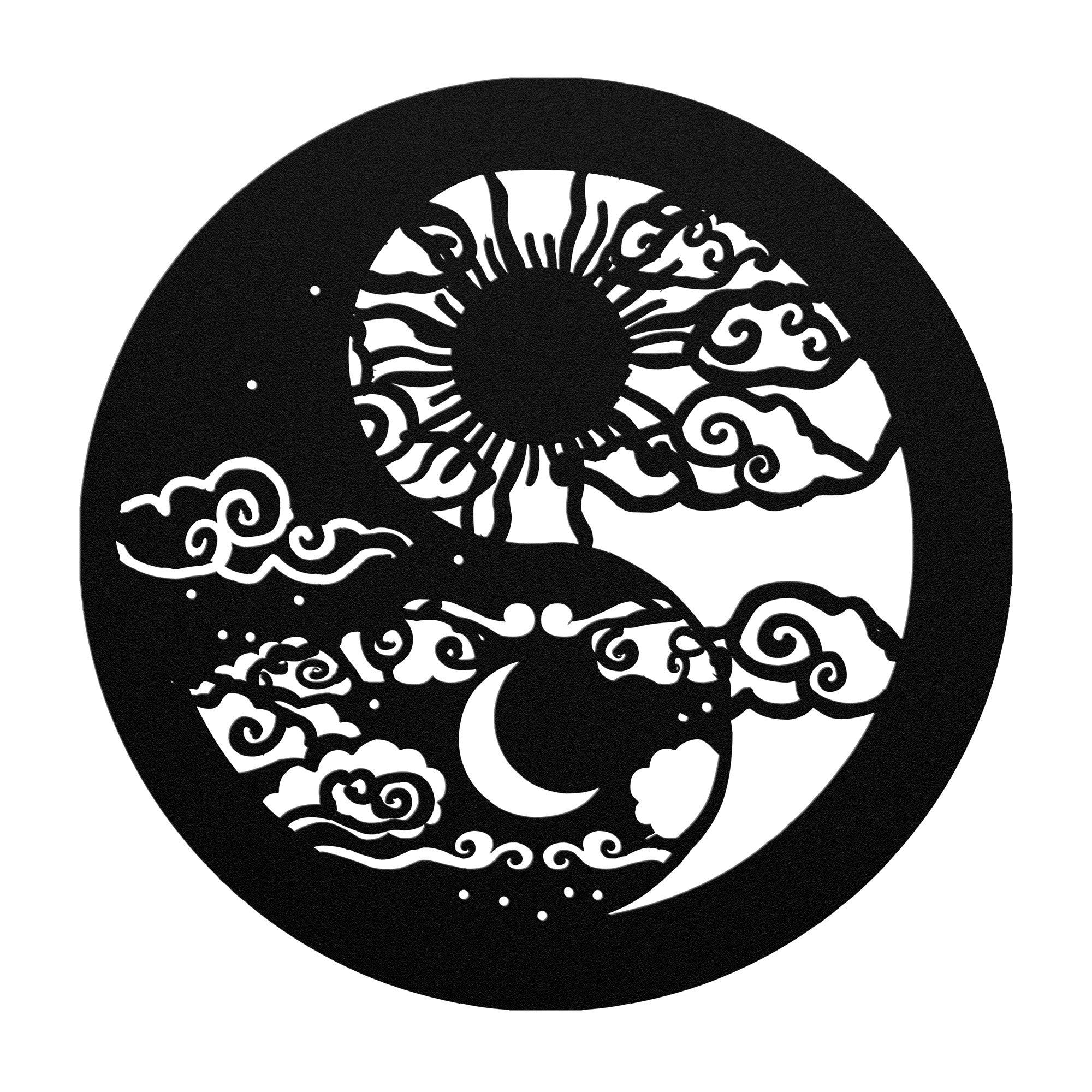 Yin Yang Metal Wall Art – Elephantsity