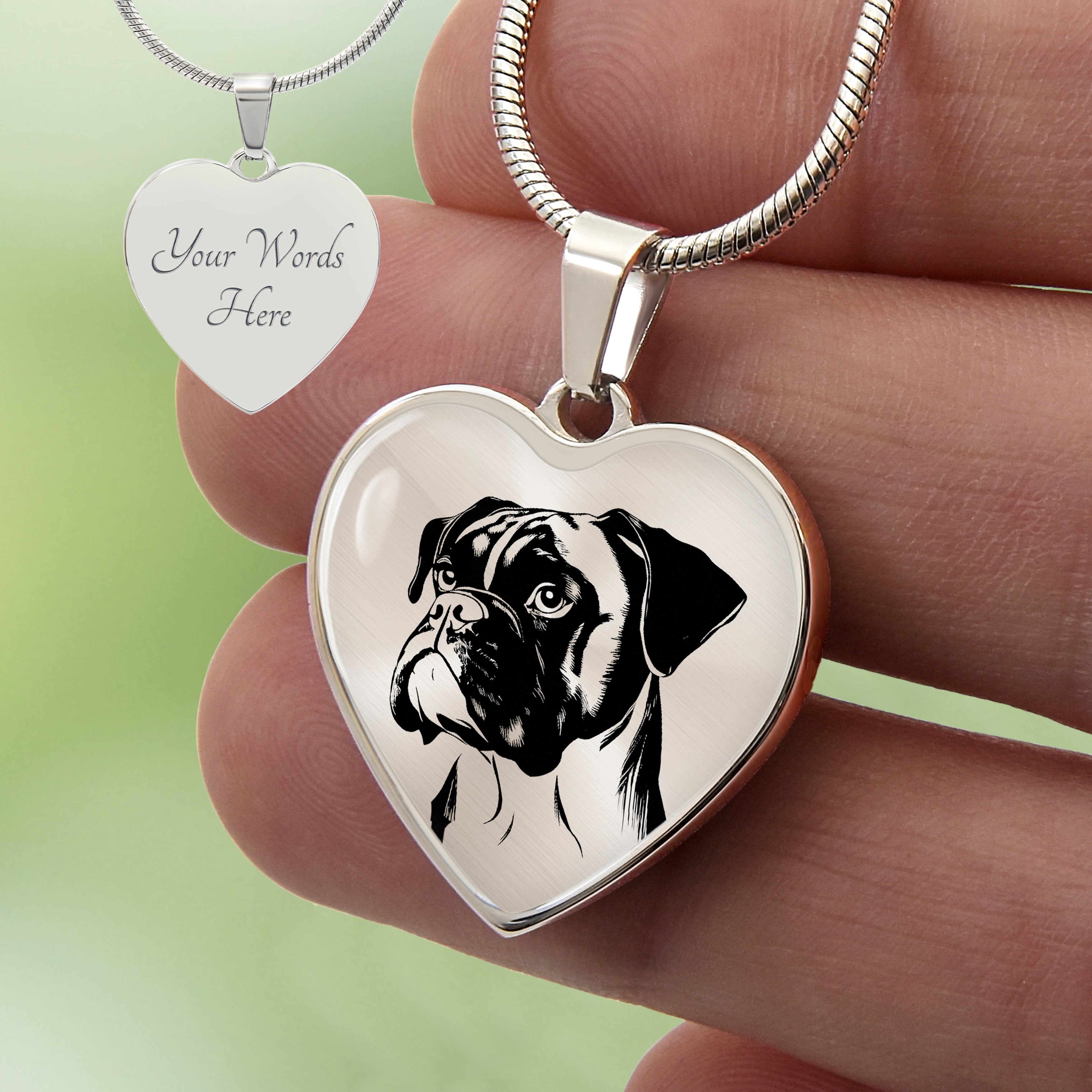 Custom Boxer Heart Necklace – Elephantsity