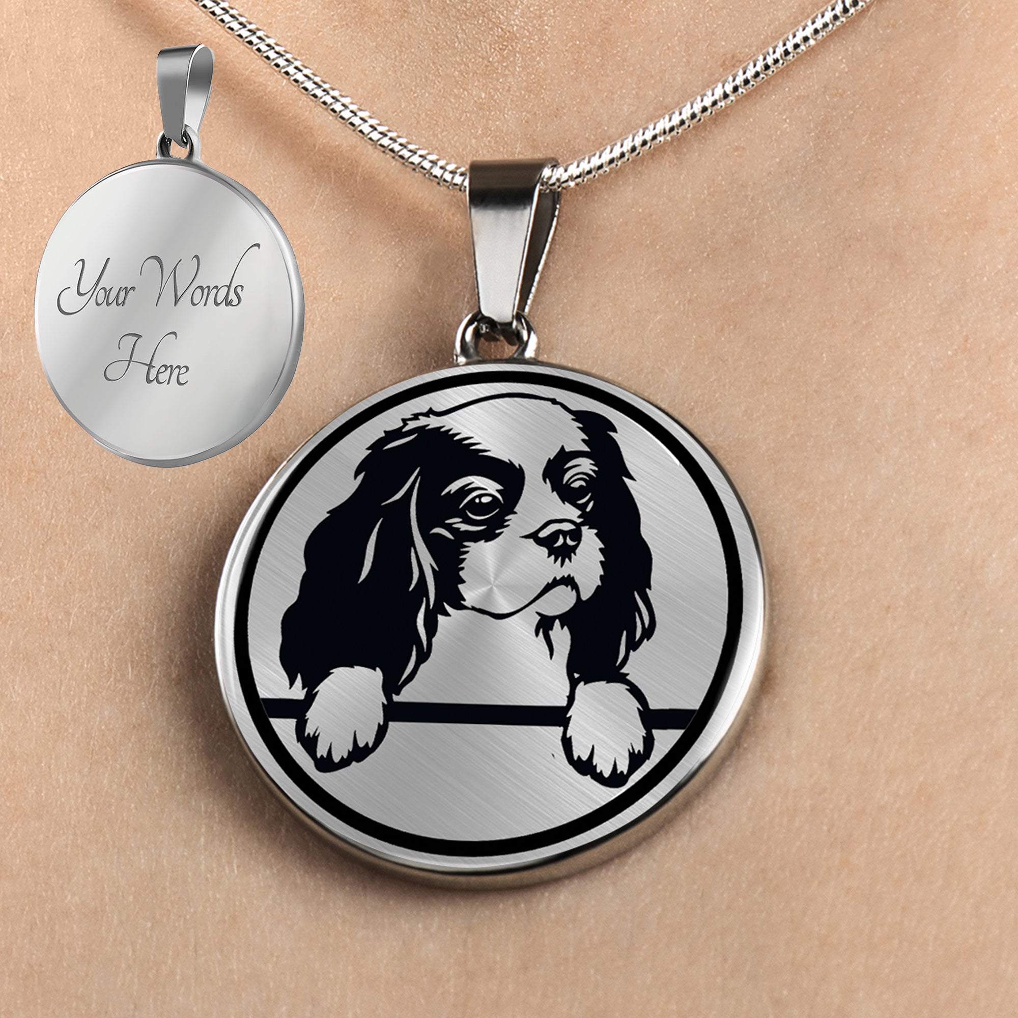 American Cocker Spaniel Personalized Necklace, Cocker Spaniel Jewelry ...