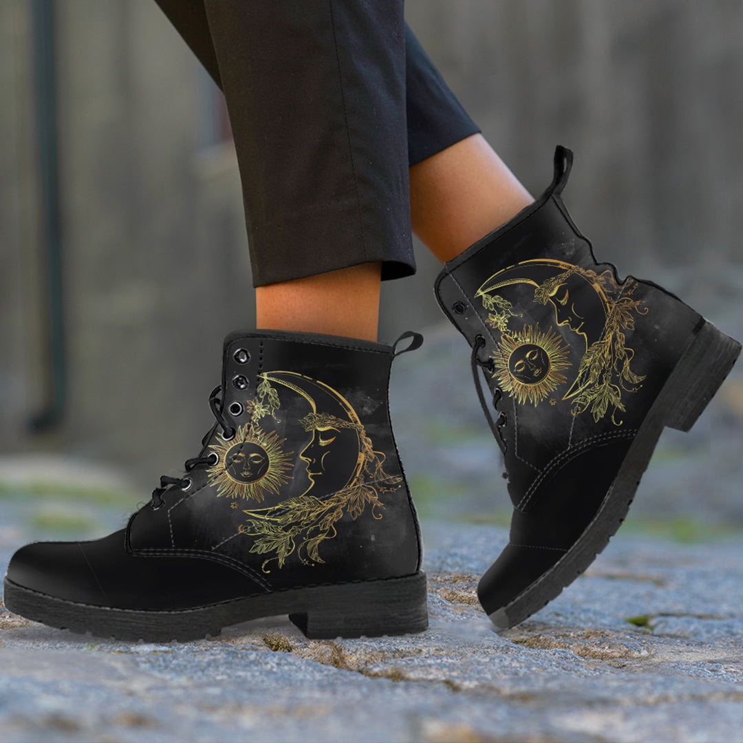 Gold Sun & Moon Boots – Elephantsity