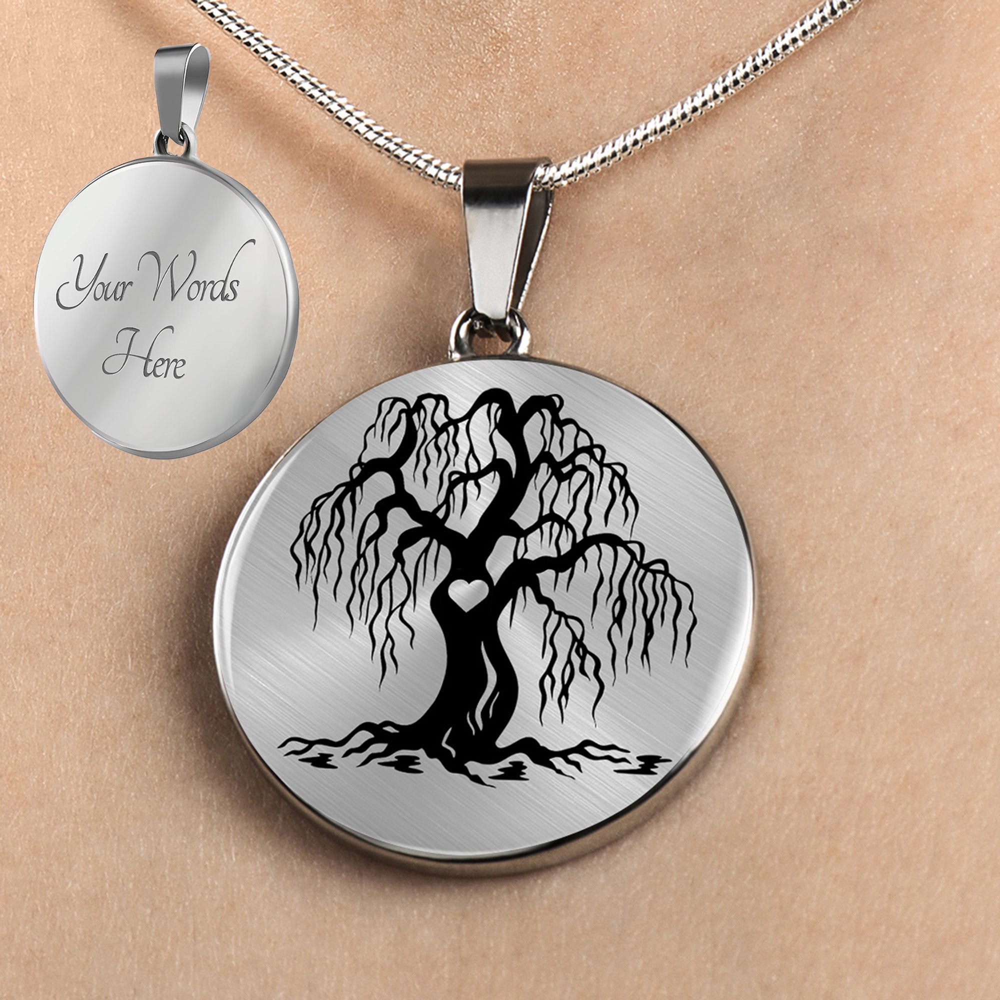 Personalized Willow Tree Necklace, Willow Tree Jewelry, Willow Tree Gi ...